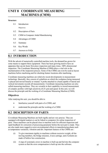 Coordinate Measuring Machine(CMM) | PPTX
