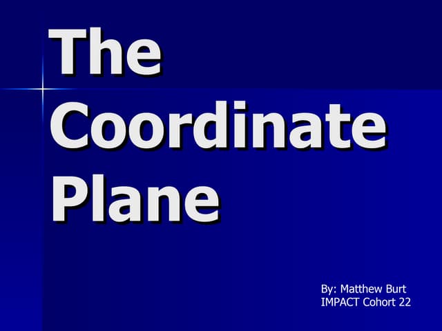Rectangular Coordinate System Ppt