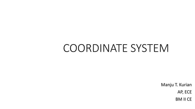 Coordinate System Pdf