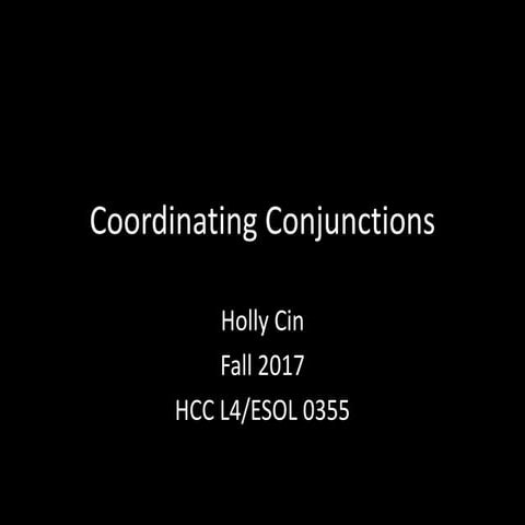 Coordinatingconjunctions | PPT