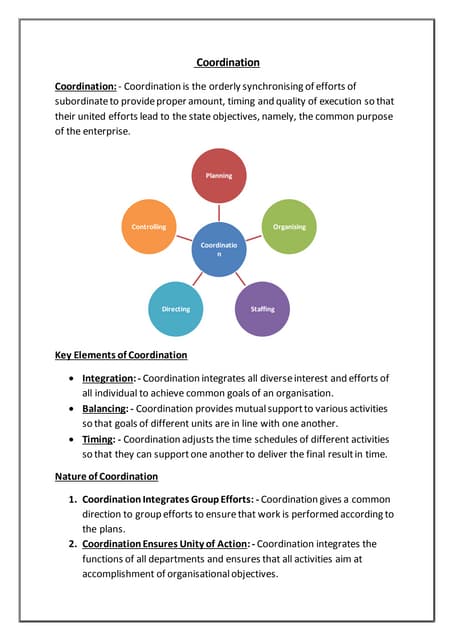 Co ordination & approaches to co-ordination | PPT