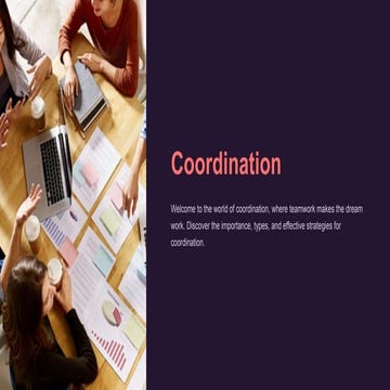 Coordination powerpoint presentation ppt | PPTX