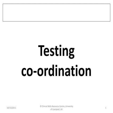 Coordination Exam | PDF