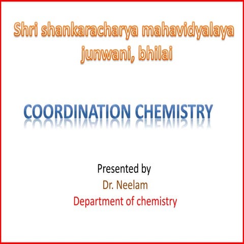 Coordination Chemistry | PPTX