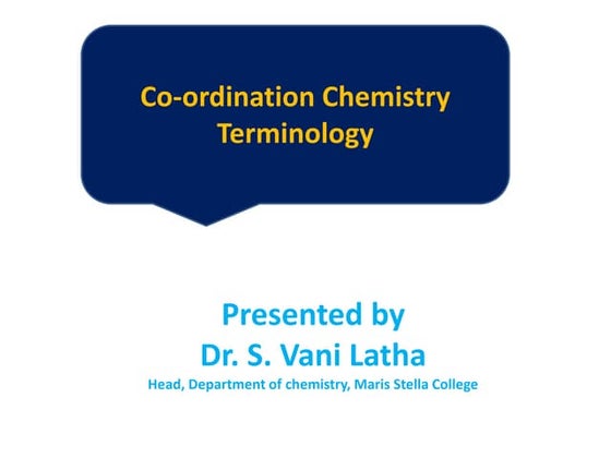 Coordination chemistry | PPT