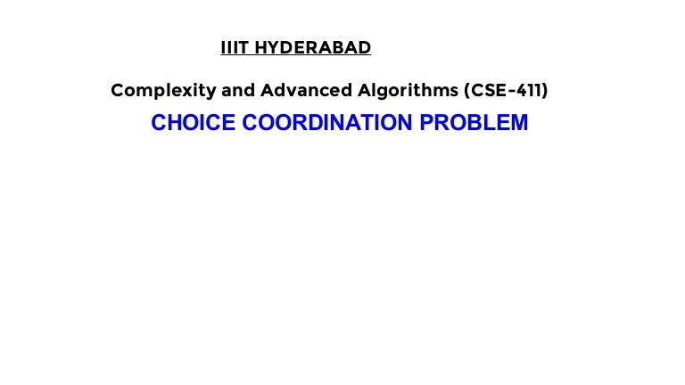 Choice Coordination Problem