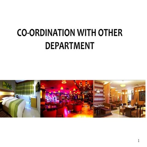 Coordination with other departments presentation | PPTX