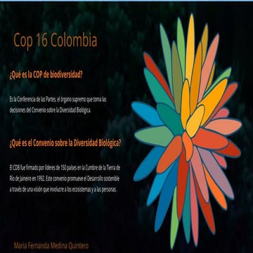 Presentación de clase de sobre la cop 16 | PPTX