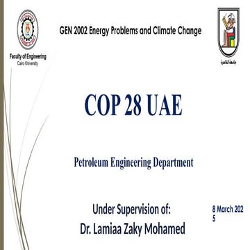 "Shaping Global Climate Action at COP28 Summit" | PPT