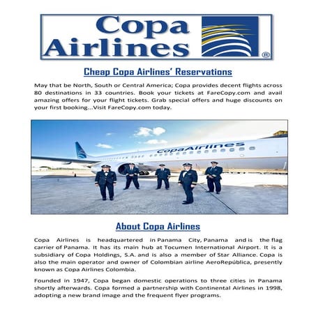 Copa airlines-flight-information-farecopy | PDF