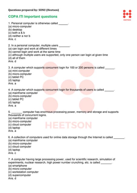 Memory Organization MCQ Questions and Answers | PDF