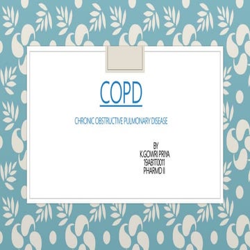 Chronic obstructive pulmonary disease | PPT
