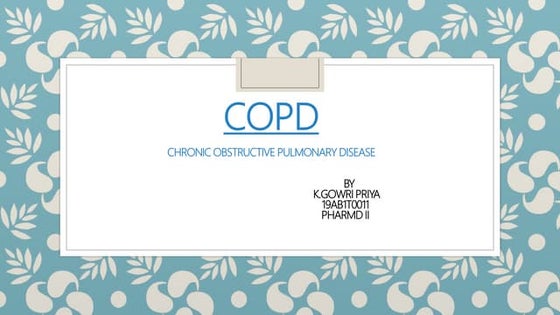 Chronic Obstructive Pulmonary Disease (COPD) Pathophysiology.pptx