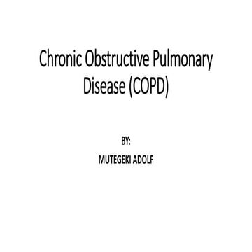 COPD(chronic obstructive pulmonary disease) ppt slideshare | PPTX