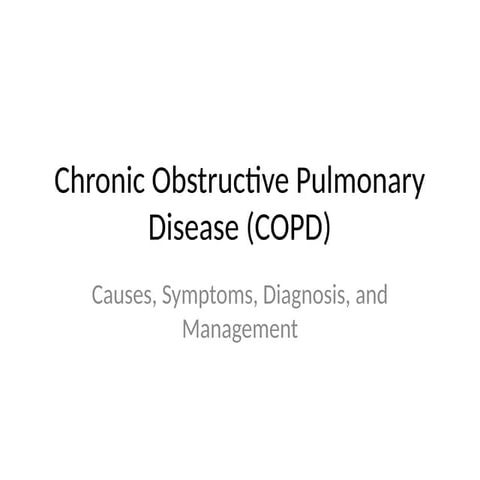 COPD is a chronic inflammatory lung disease that obstructs airflow ...