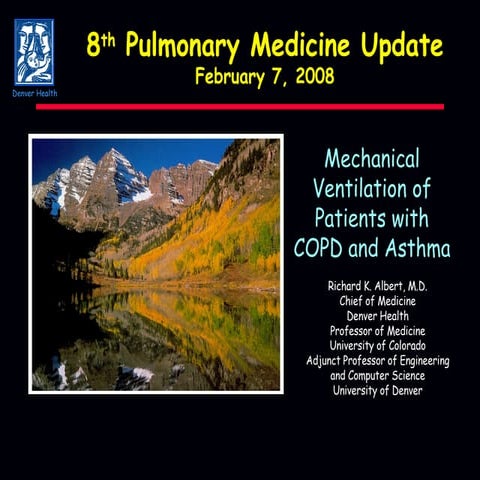 Mechanical Ventilation of Patients with COPD and Asthma | PPT