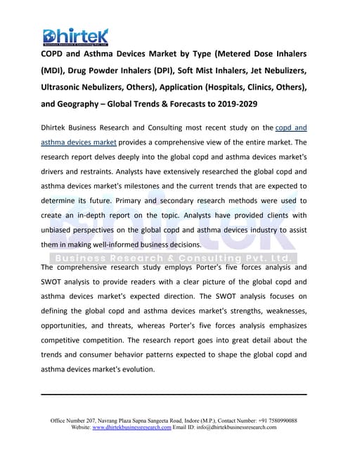 Inhalers (For Asthma and Respiratory Conditions) Manufacturing Plant ...