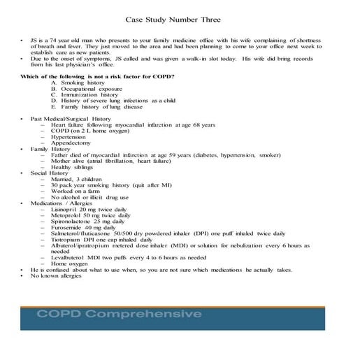 Case presentation on COPD