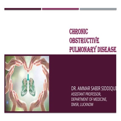 COPD - DEFINITION, PATHOPHYSIOLOGY AND MANAGEMENT | PPTX