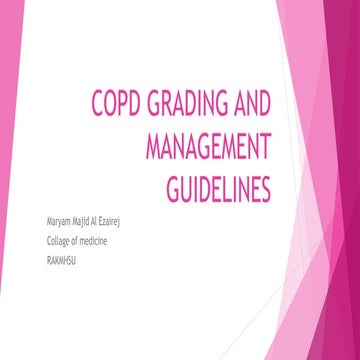 Copd grading and management guidelines | PPTX