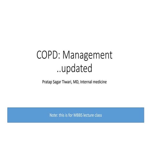 Copd management | PPTX