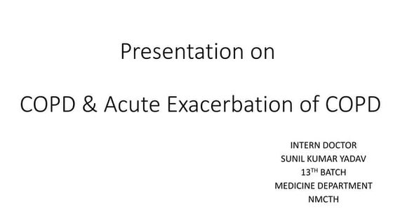 Pathophysiology of copd | PPTX
