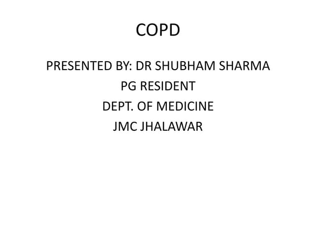 Pathophysiology of copd | PPTX