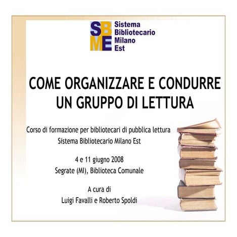Corso Gruppi di Lettura | PPT