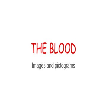 The blood. Pictograms, images and sentences | PDF