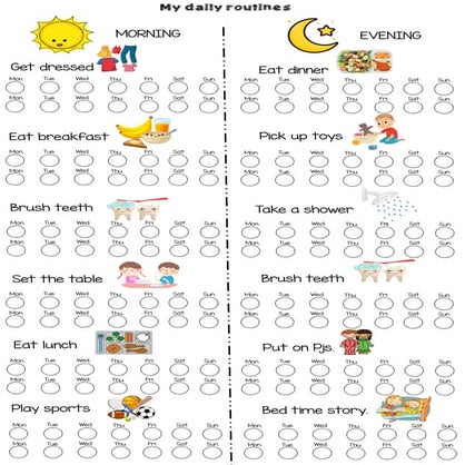 Daily routines for children to practice at home | PDF