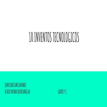 Los 10 inventos. | PDF