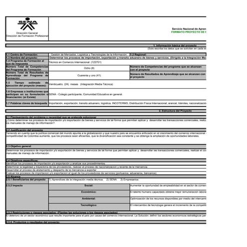 Procesos importación exportación SENA | PDF
