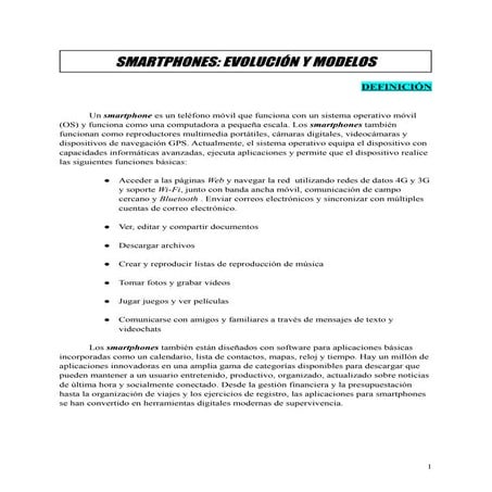 Historia de los smartphones | PDF