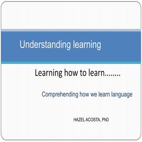 Copia de understanding learning final 1(1) | PPT