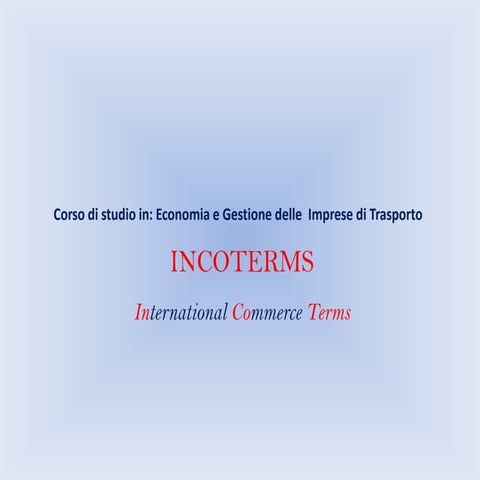 Incoterms | PPTX