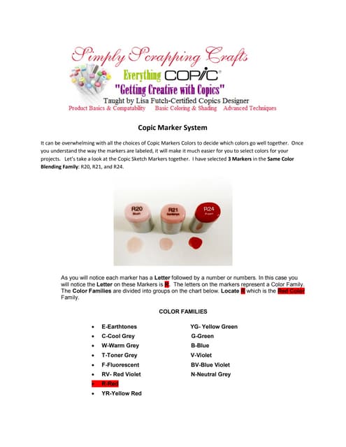 Copic swatch sheet | PDF