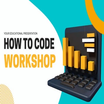 Copie de Yellow, Black and White 3D Illustrative How to Code Workshop ...