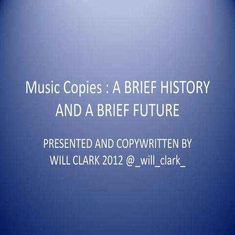 Copies : A Brief History and A Brief Future | PPTX