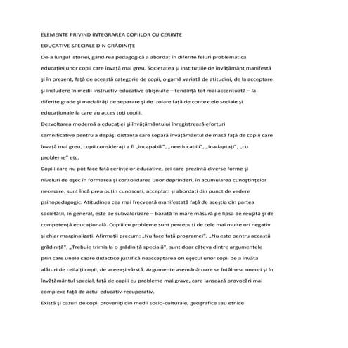 Copii cu ces | DOCX