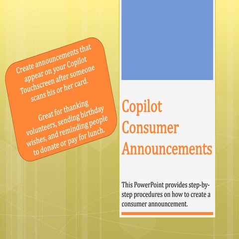Copilot consumer announcements tutorial | PPT