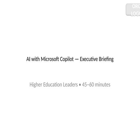 Workshop Deck - AI with Microsoft Copilot (60–90 min) | PPTX