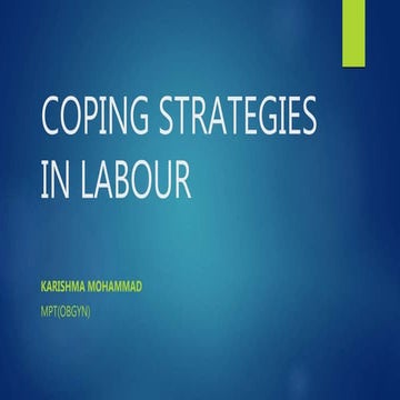 Coping strategies in labour | PPTX