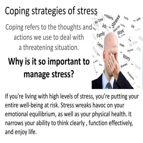 Coping strategies of stress | PPTX