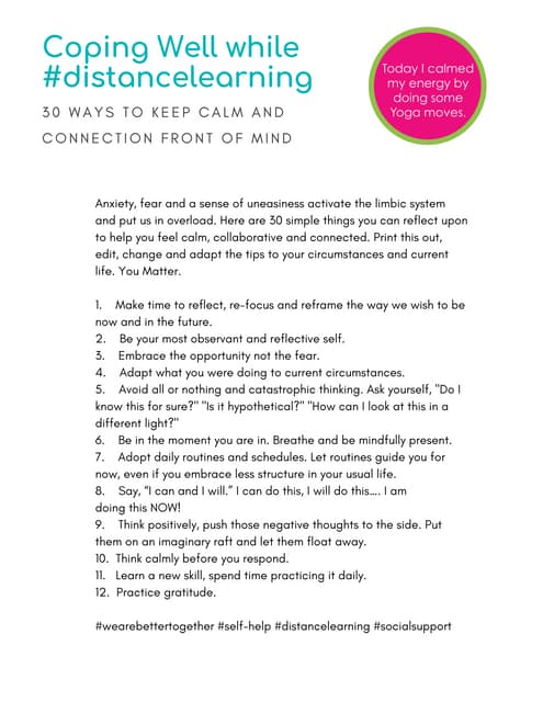 Teaching from home health tips infographic | PDF