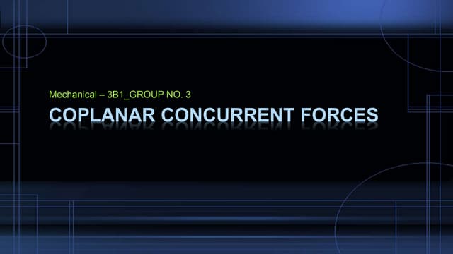 System of Forces - Engineering Mechanics | PPTX