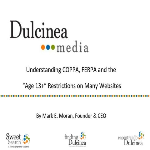 COPPA and Over 13 Age Restrictions | PPT