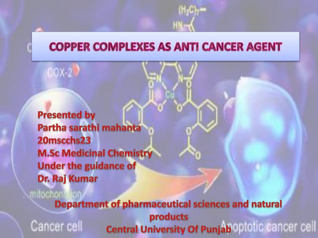 Metal complexes in therapeutic use of non chelated compounds | PPTX