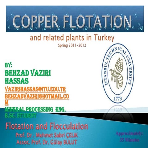 Copper flotation and related plants in turkey | PPTX