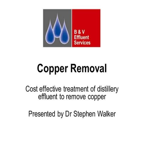 Copper in distillery effluent discharge presentation | DOCX