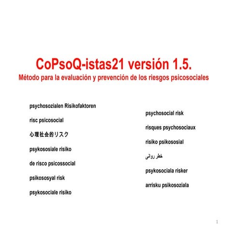 Copsoq Istas21